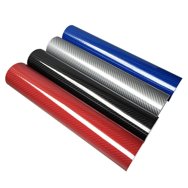 Black and Silver Carbon Fibre 2D 3D 4D 5 Car Vinyl Wrap sticker film c