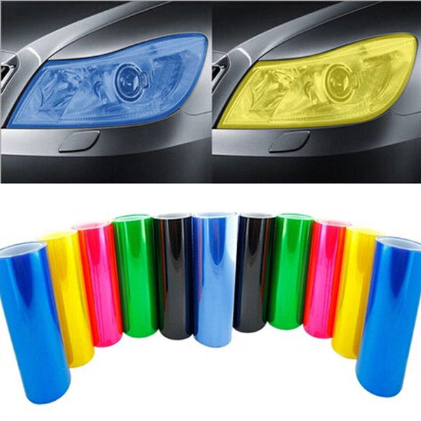 Light blue Car Light film Sticker Vinyl Headlight Taillight Transparen